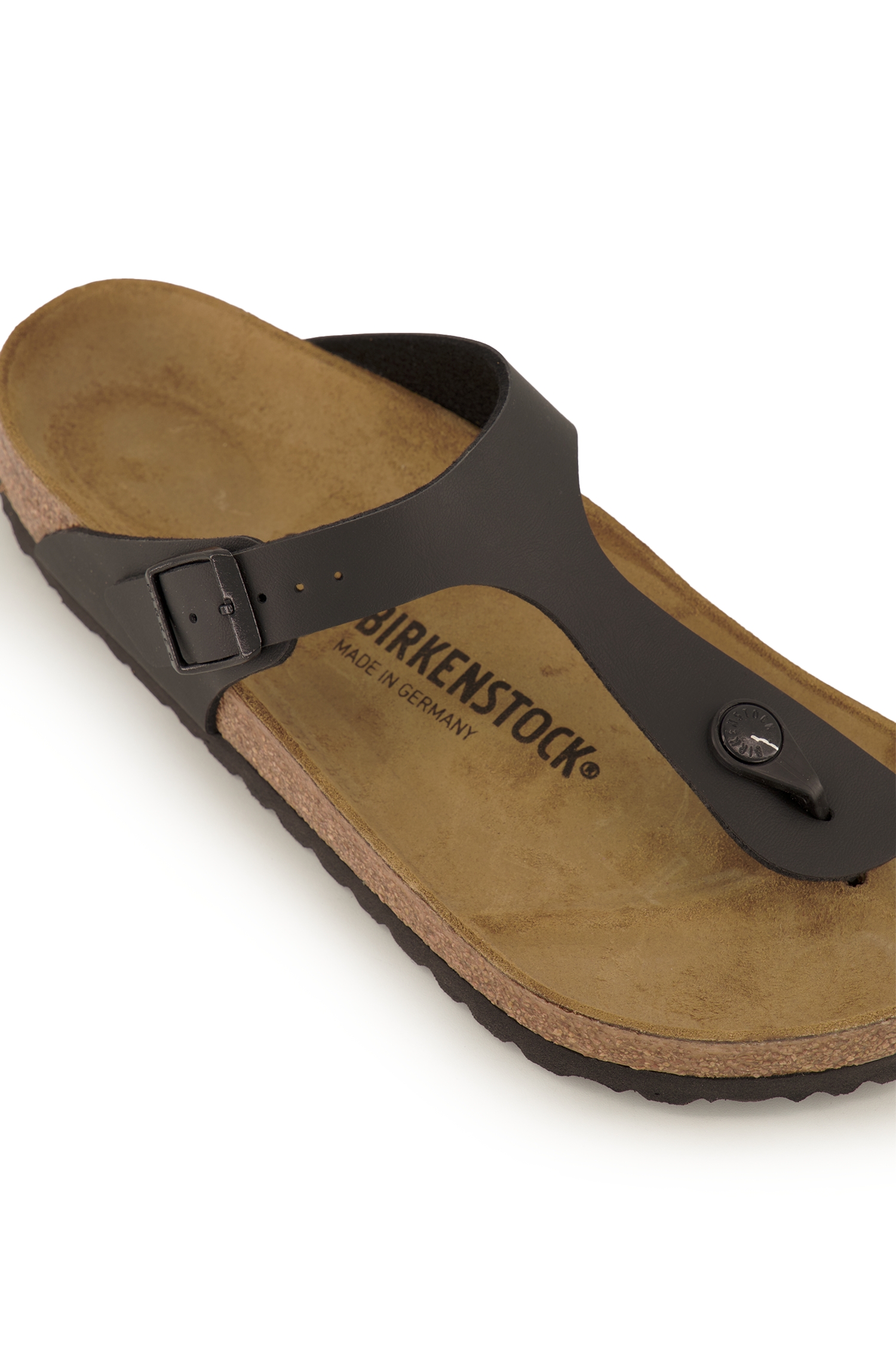 Birkenstock Gizeh Birko-Flor® Regular Fit Damen Slipper in schwarz ...