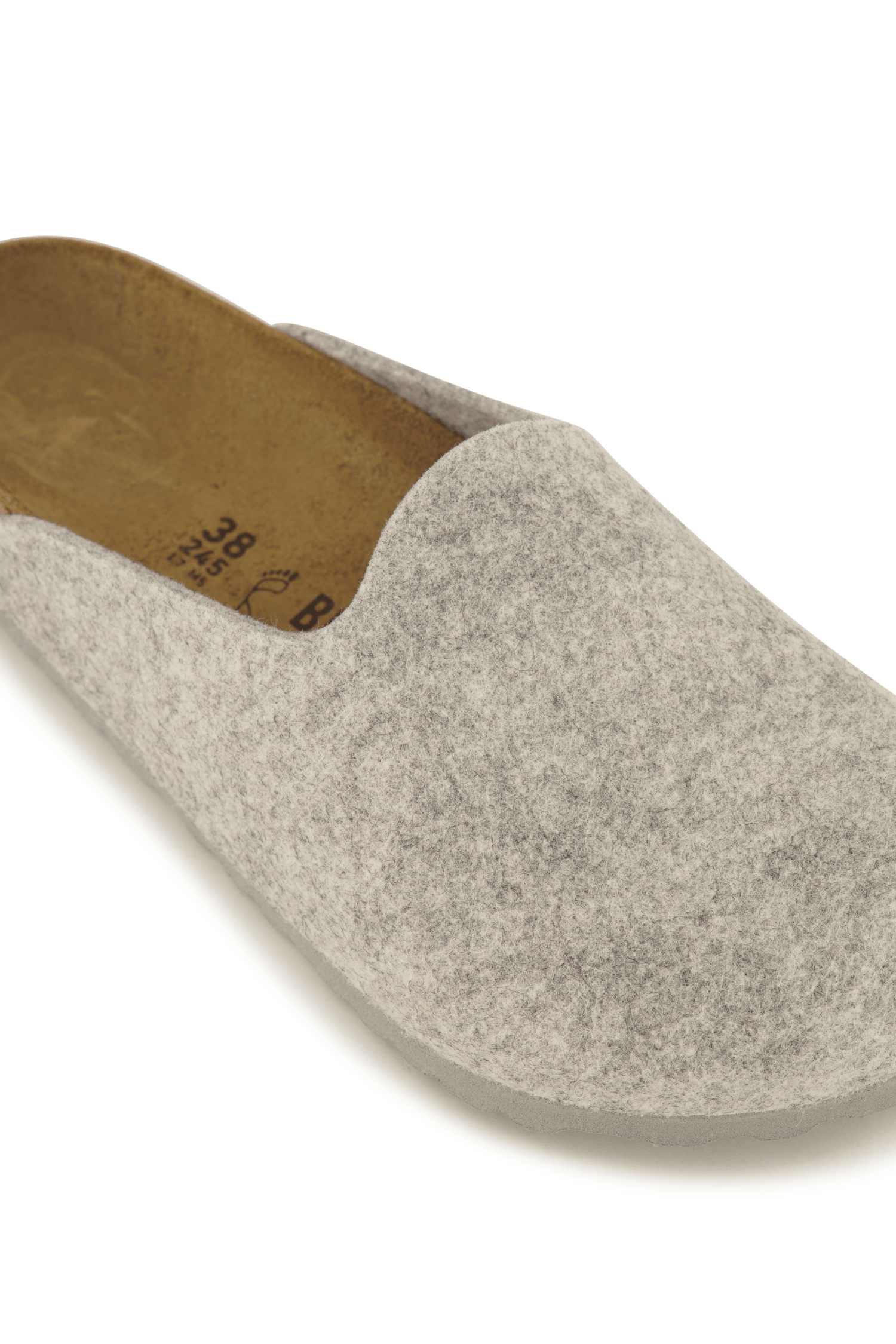 Birkenstock Amsterdam FE Regular Fit Damen Slipper in hellgrau kaufen ...