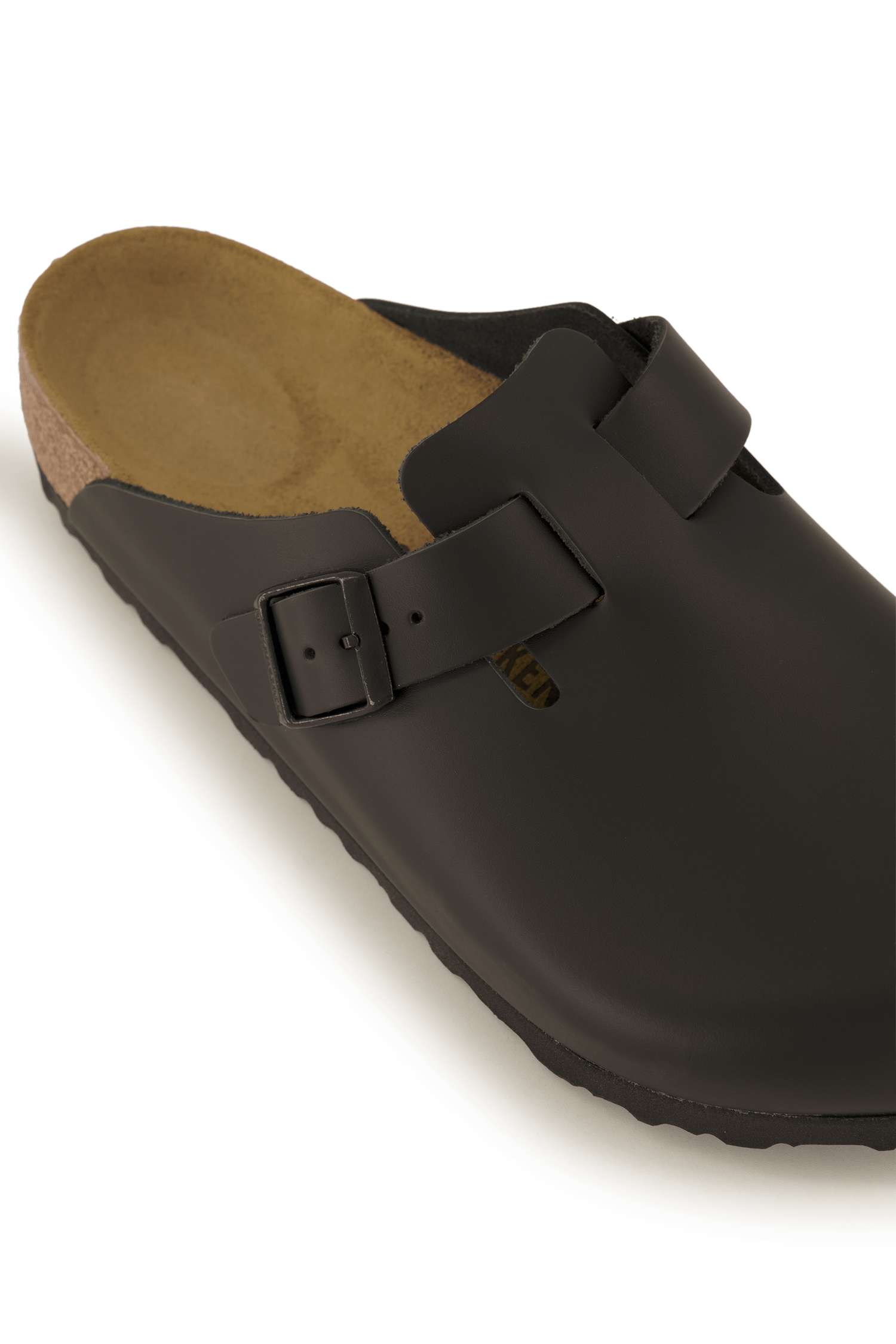 Birkenstock Boston Natural Leather Regular Fit Herren Slipper in ...
