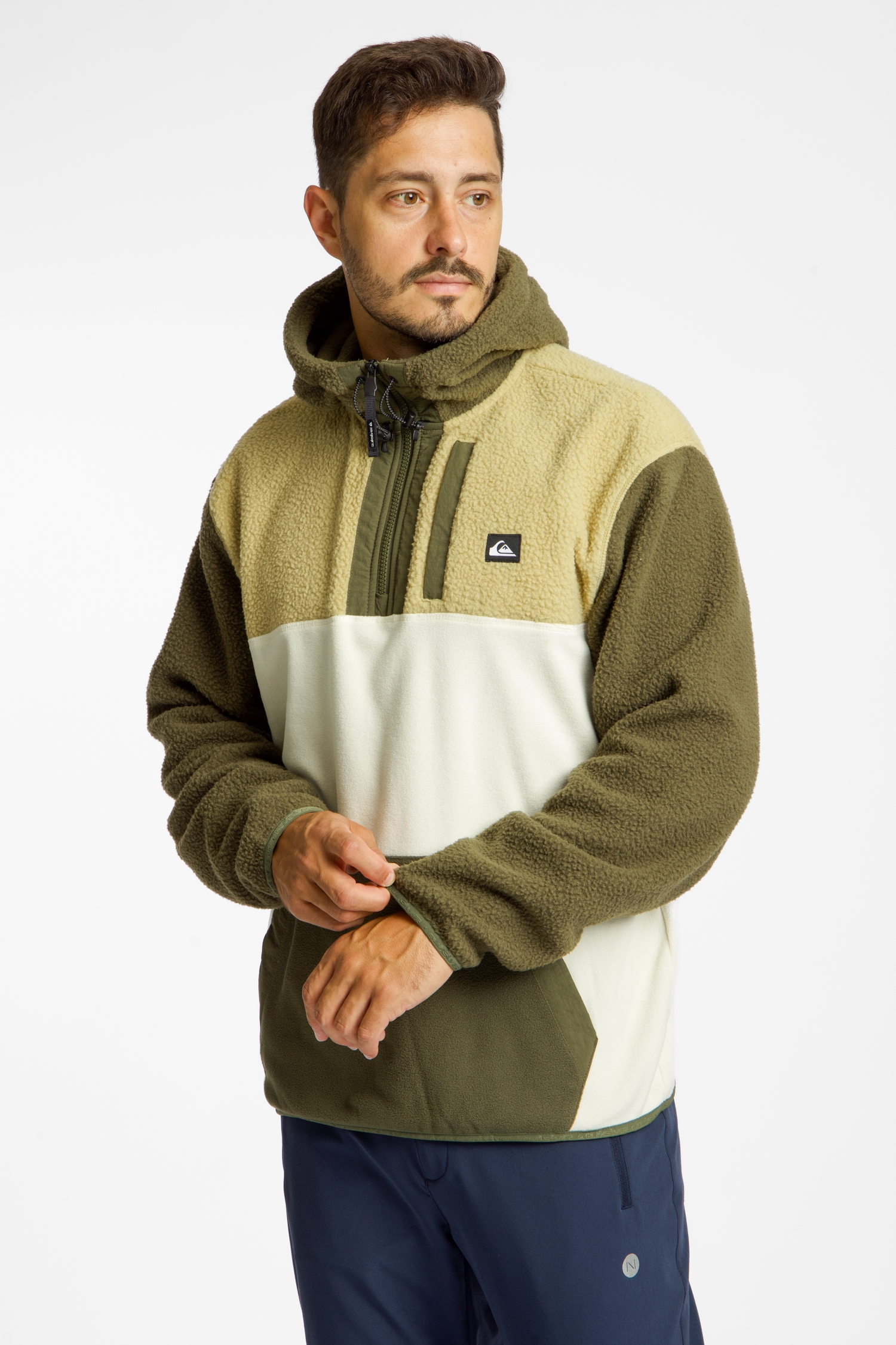 Ocean View Mix Up Fleece hoodie uomo Quiksilver tg. XL in cachi ...