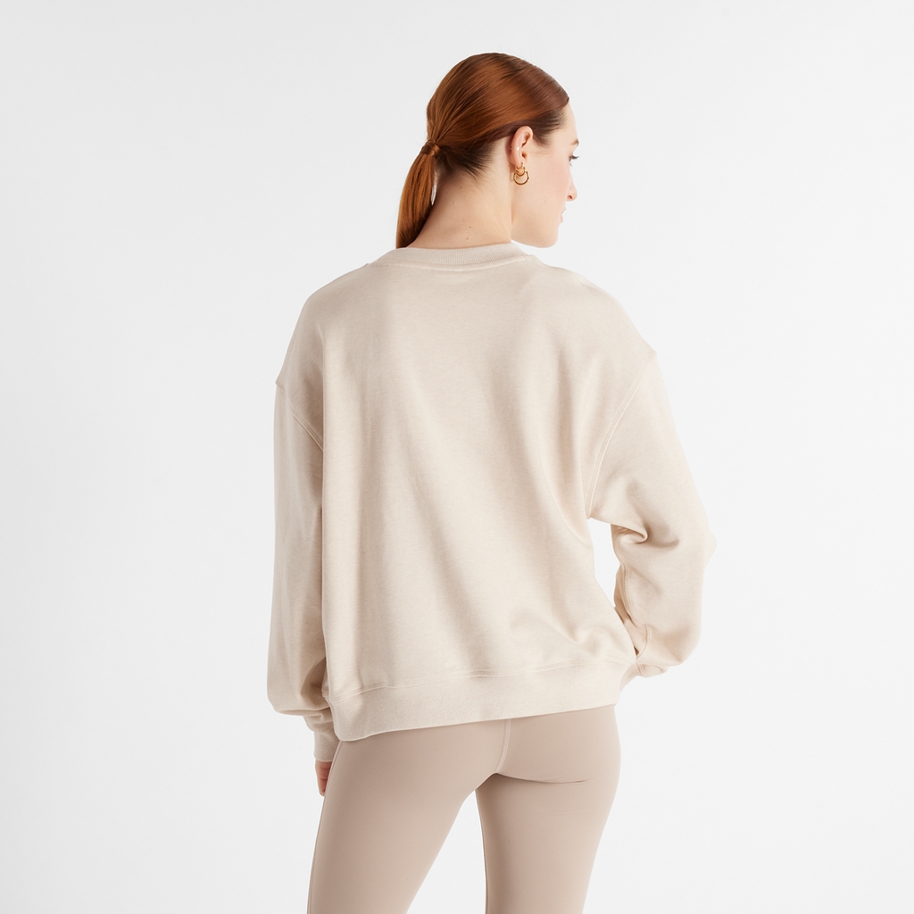 New Balance Athletics French Terry Oversized Crest Crew Damen Pullover ...