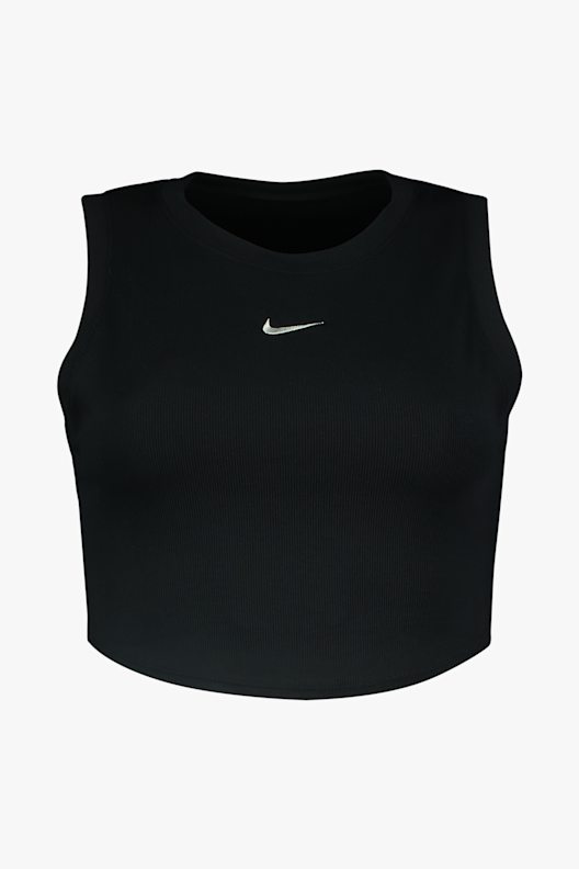 Nike Sportswear Essential Chill Knit Cropped Damen Top in schwarz ...