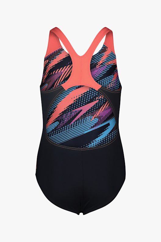 speedo Digital Placement Splashback Mädchen Badeanzug in schwarz ...