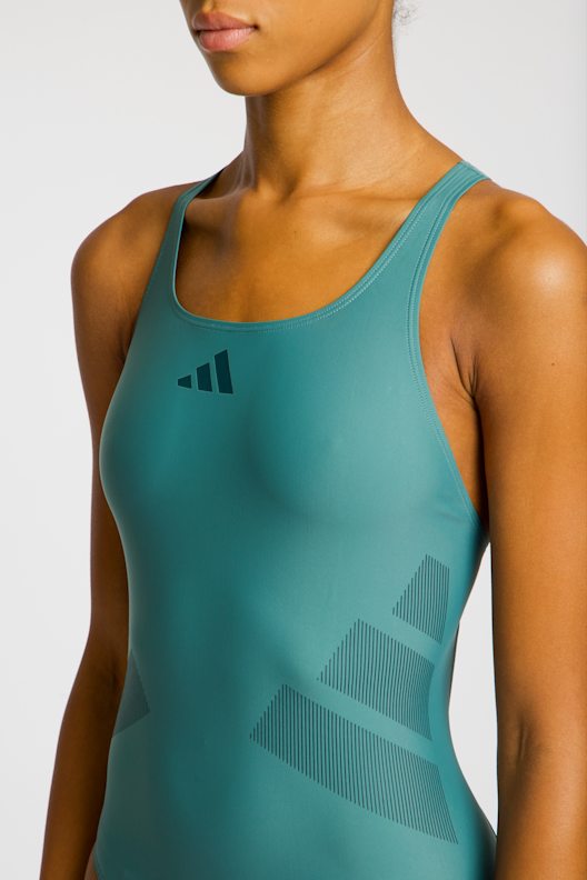 adidas Performance Logo C-Back Damen Badeanzug in grün kaufen ...